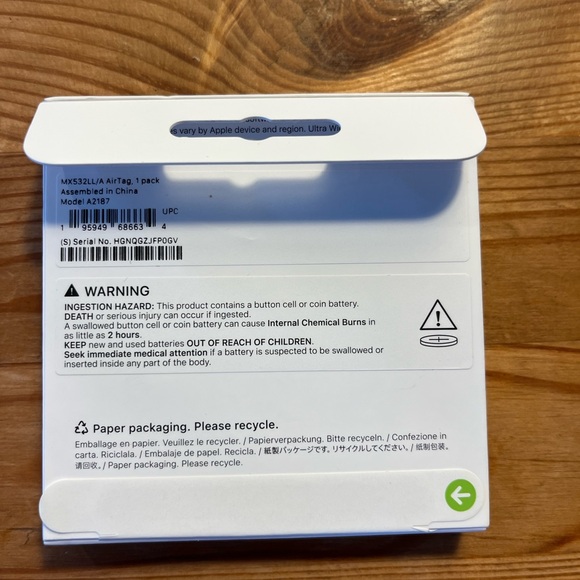 Apple | Cell Phones & Accessories | Apple Airtag Packaging In White ...
